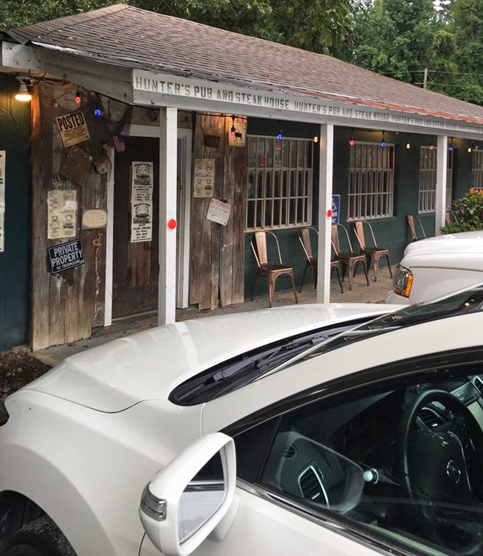 Plenty of parking means no circling the block like a hungry vulture searching for a spot.