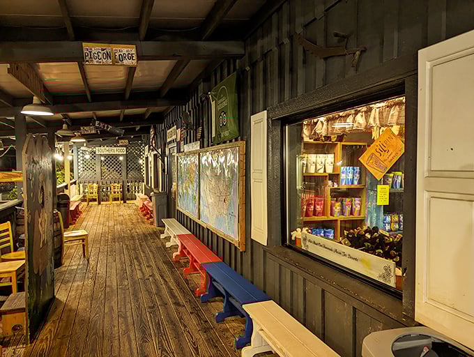 This wooden walkway isn't just a waiting area; it's the final moments before your taste buds experience what they've been missing all these years.