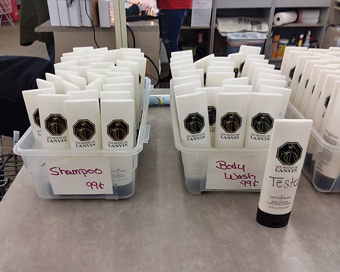 Even personal care products find their way here, proving one person's impulse buy becomes another's bargain score.