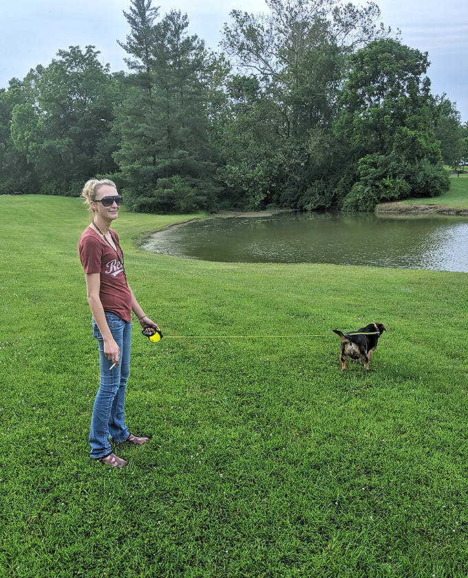 Four-legged family members appreciate the great outdoors too. This pup is clearly living his best vacation life.