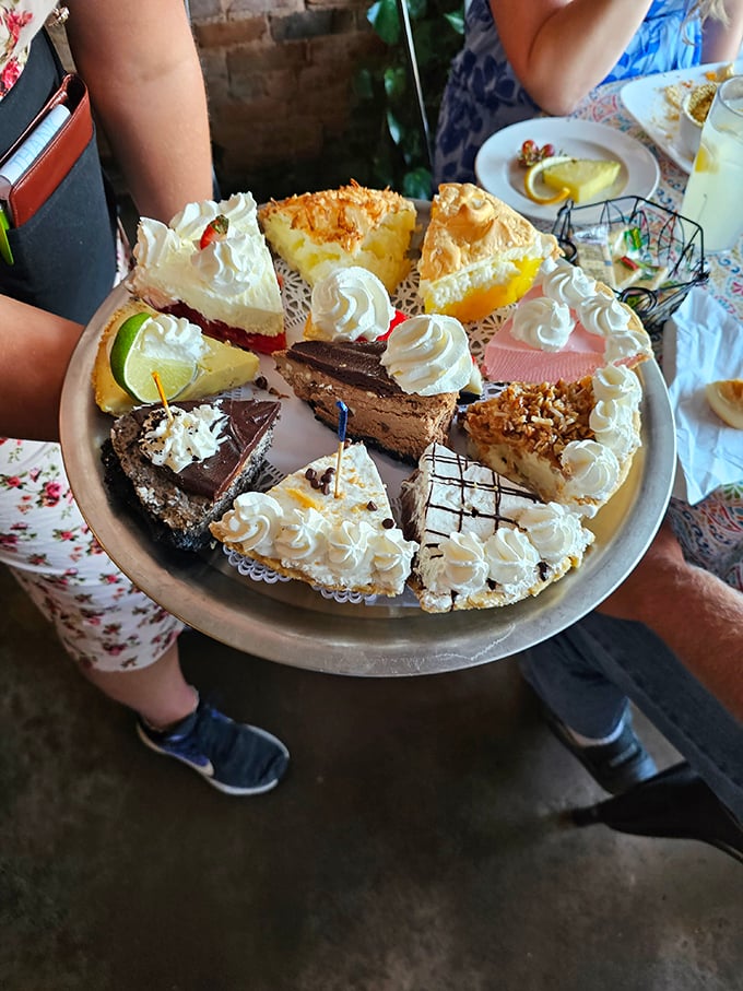 A dessert platter that's basically a United Nations of pie &ndash; bringing world peace one slice at a time.