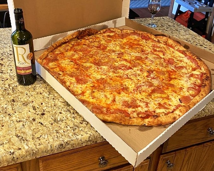 This pizza box contains what many Pennsylvanians consider essential weekend fuel—perfect for game day, movie night, or "I don't feel like cooking" evening.