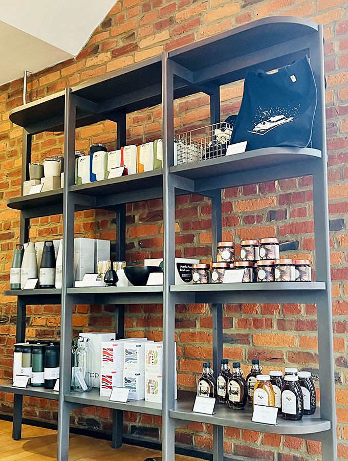 The retail shelves offer a chance to bring home a taste of Pistacia Vera—though good luck getting these treasures home without "sampling."