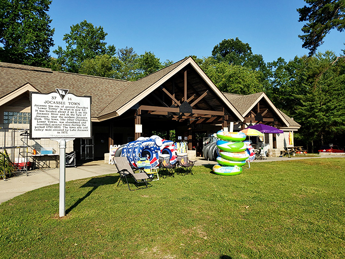 Adventure outfitters extraordinaire: Where inflatable dreams come true and the hardest decision of your day is choosing between lime green or cherry red.