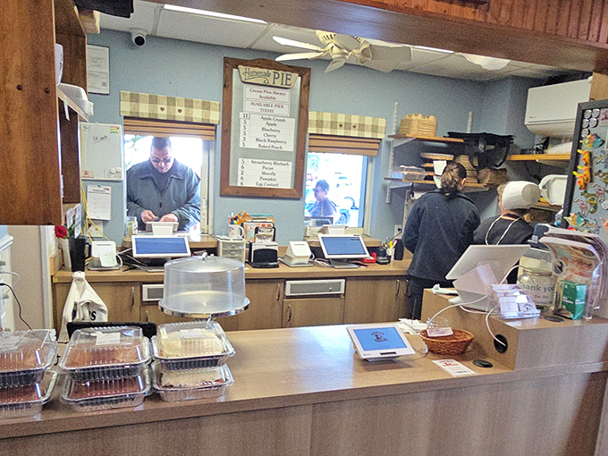The pie counter—where life-changing decisions are made daily and the staff has witnessed more expressions of joy than a lottery commission.