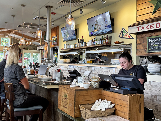 The open kitchen and counter seating &ndash; where culinary magic happens before your eyes and friendly banter comes complimentary.