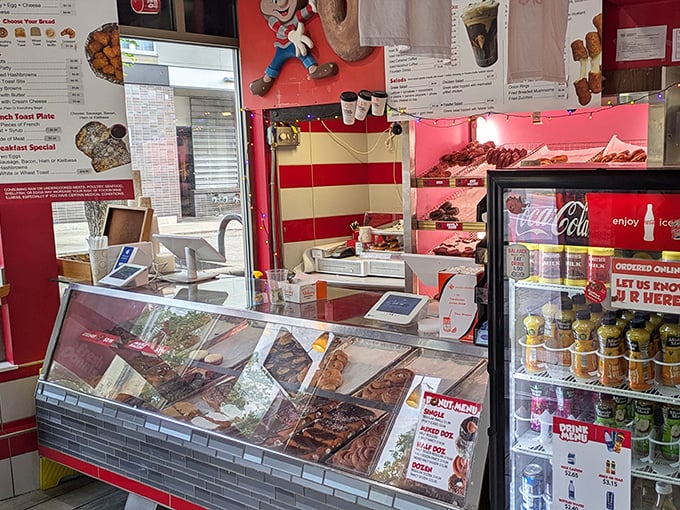 Behind the glass lies a museum of fried perfection&mdash;each shelf a different exhibit in the gallery of glazed goodness.