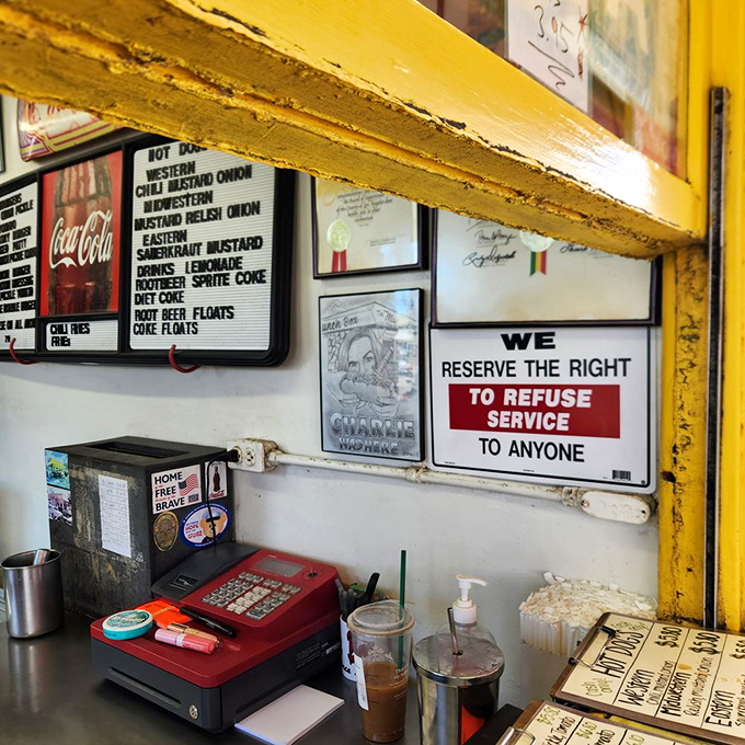 Behind every great burger joint is an old-school cash register and a sign asserting the right to maintain standards. Some rules are worth keeping.