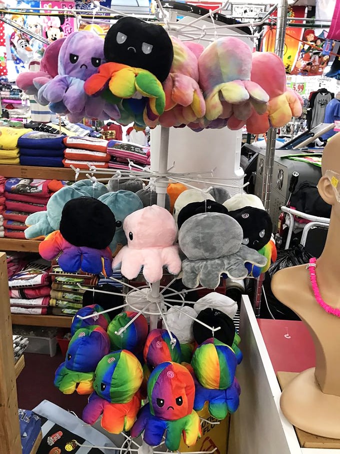 The reversible octopus plushies&mdash;this generation's Beanie Babies&mdash;hang like colorful fruit ready to be plucked by collectors young and old.