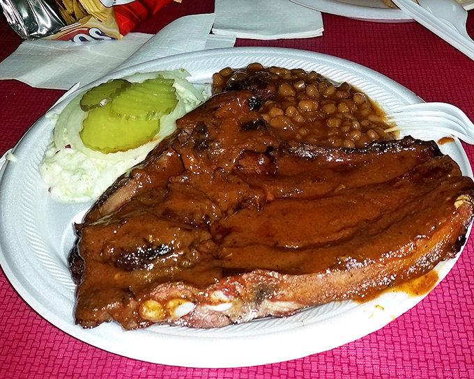 Ribs with the perfect bark, beans with purpose, and pickles that cut through the richness&mdash;this is edible harmony.