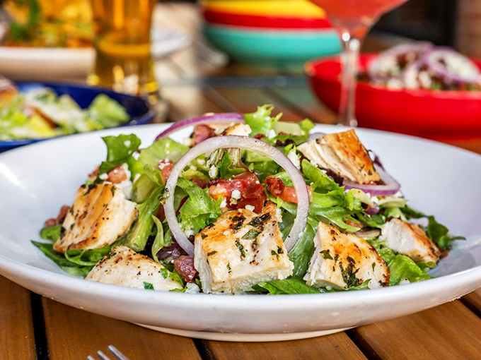 A salad that doesn't apologize for being healthy&mdash;it's too busy showing off with grilled chicken, fresh greens, and enough flavor to convert even dedicated carnivores.