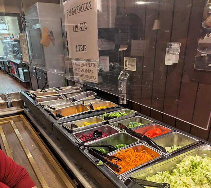 The salad bar&mdash;that endangered species of American dining&mdash;offers a rainbow of options for those pretending their steak needs a vegetable chaperone.