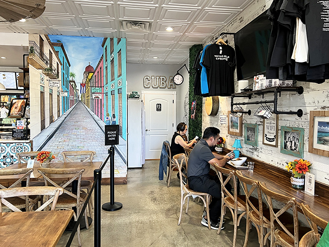 The seating area feels like your coolest friend's dining room &ndash; if that friend happened to make the best Cuban food in Florida.