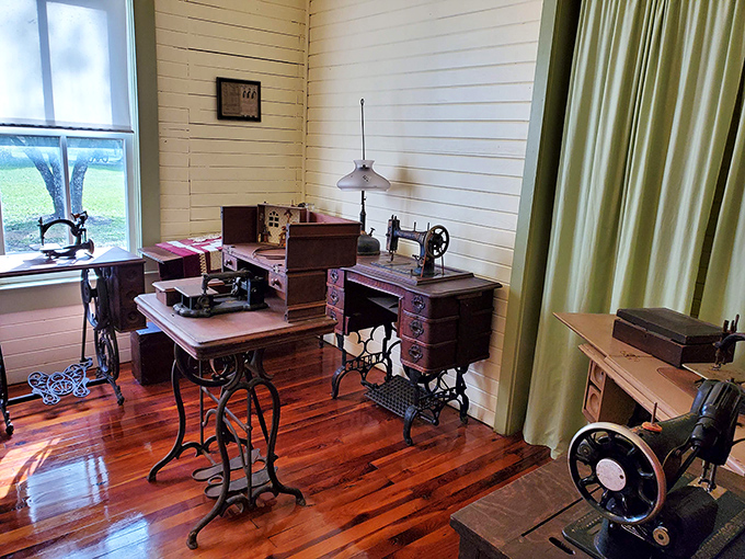 A seamstress's paradise: when "fast fashion" meant your foot could pedal the sewing machine quickly enough to finish a dress in a week.