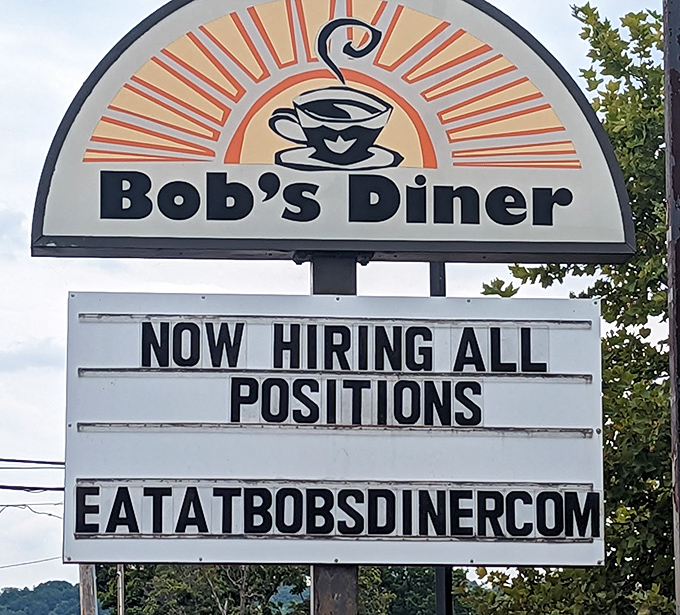 The sunrise logo perfectly captures what Bob's Diner does &ndash; brightens your day one plate at a time.