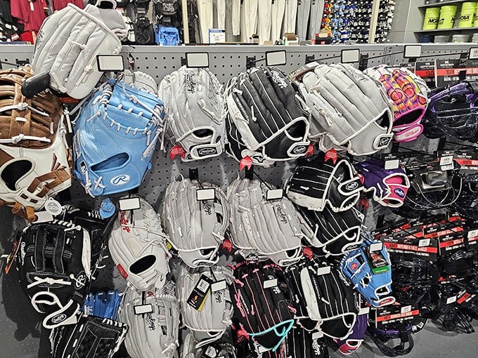 Baseball gloves waiting for their chance at the big leagues &ndash; or at least your kid's Little League.