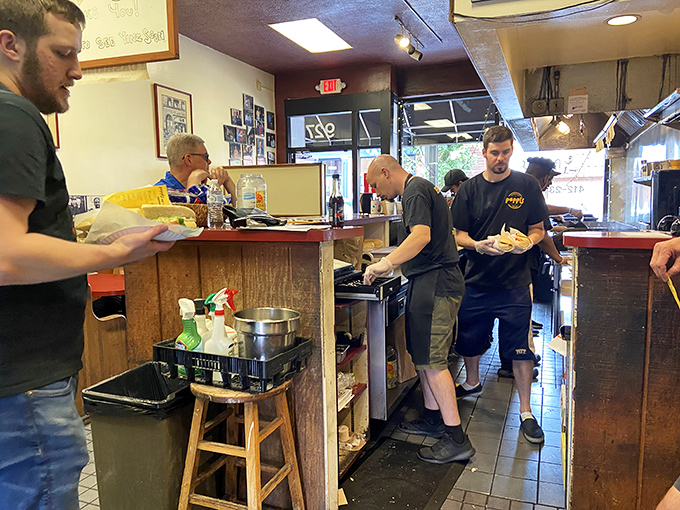 The sandwich artists at work&mdash;choreographing the ballet of bread, meat, and cheese. These are the hands that feed Pittsburgh's soul.