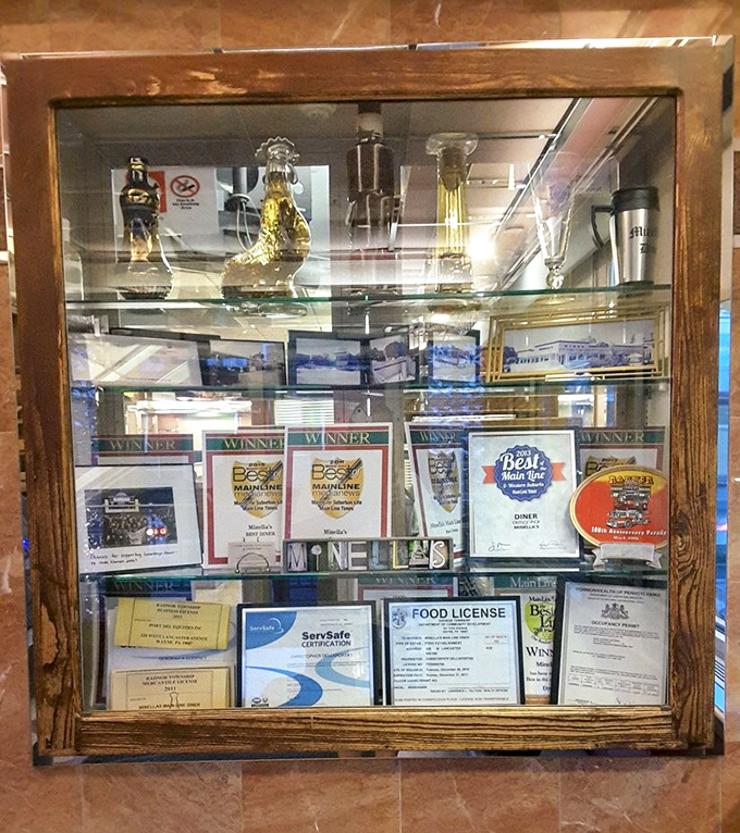 A trophy case that tells the story of decades of deliciousness, where "Best of Main Line" awards stack up like pancakes.