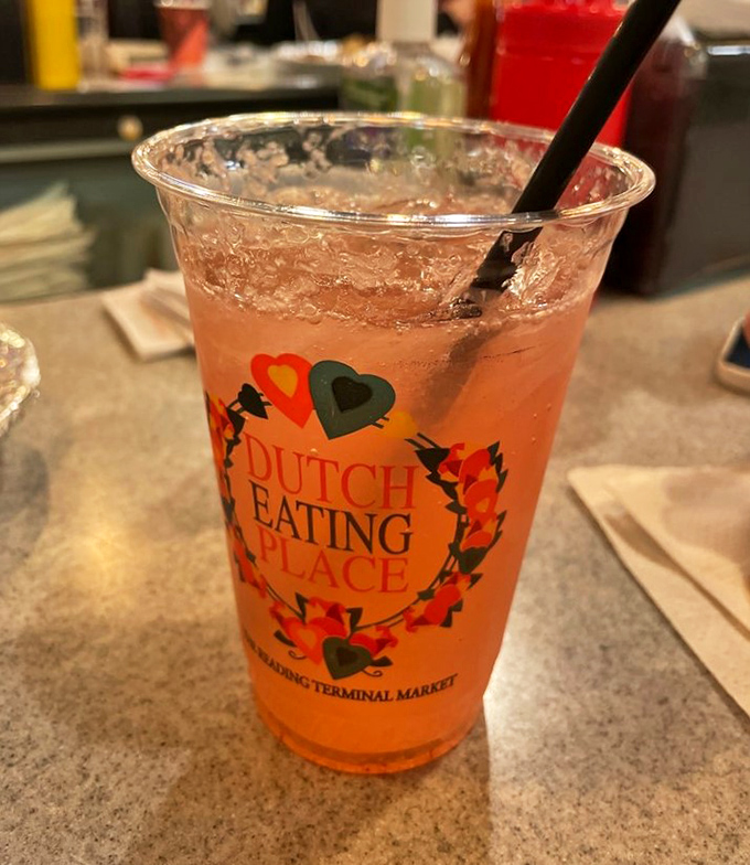 Strawberry lemonade in its natural habitat&mdash;the perfect sweet-tart companion for navigating a market full of temptations.