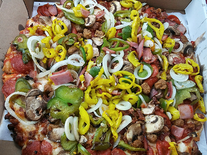 Supreme pizza that lives up to its royal name. Those banana peppers and onions aren't just toppings &ndash; they're the crown jewels of this masterpiece.
