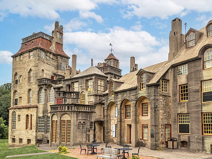 From this angle, you can almost hear the building saying, "Yes, I know I'm overdressed for Doylestown, but I simply couldn't help myself." 