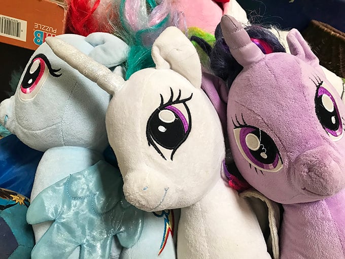 My Little Ponies with expressions that say, "Yes, we're used, but we've still got plenty of magical friendship to share!"
