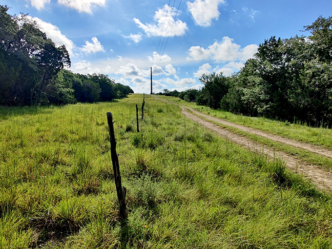 Hill Country serenity captured in a single frame. This rustic trail invites you to disconnect from screens and reconnect with something far more meaningful.