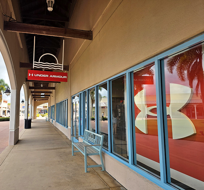 Under Armour's storefront promises performance gear that can handle Florida's heat while your credit card handles significantly less damage.