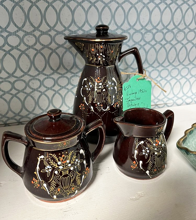 Vintage tea sets that whisper stories of proper afternoon gatherings when etiquette mattered more than Wi-Fi passwords.