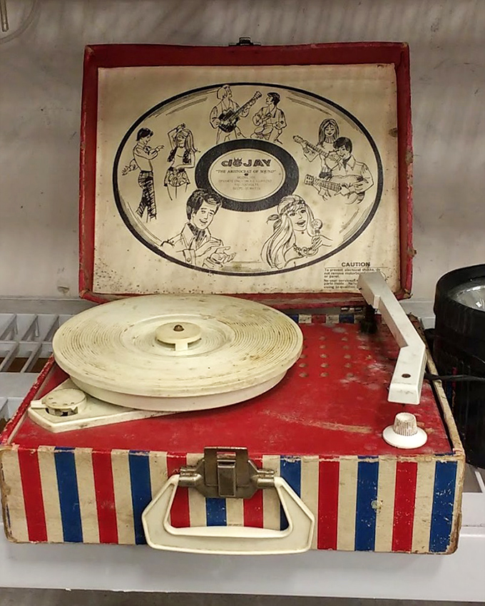 A time-traveling record player that screams "conversation piece." Just imagine the stories this musical relic could tell about slumber parties past.