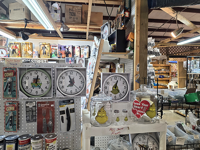 Time literally stands still in this corner, where vintage clocks tick away the hours you'll lose exploring every nook and cranny.