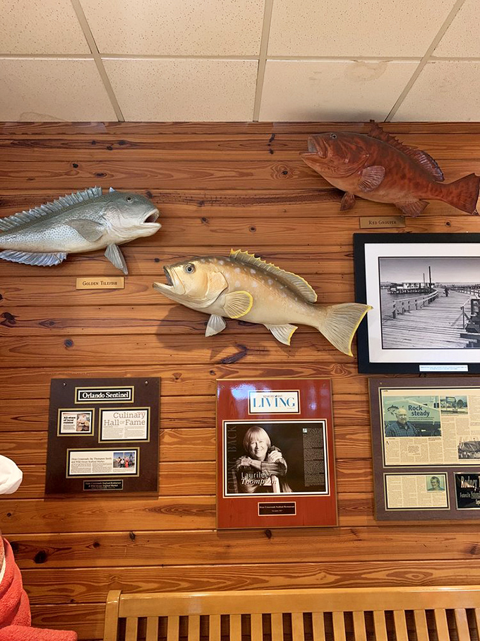 The wall decor tells tales of local catches and fishing legends &ndash; silent testimonials to Florida's rich maritime heritage.