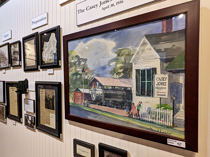 Museum walls become time portals through carefully curated displays that piece together the legend of Casey Jones one artifact at a time.