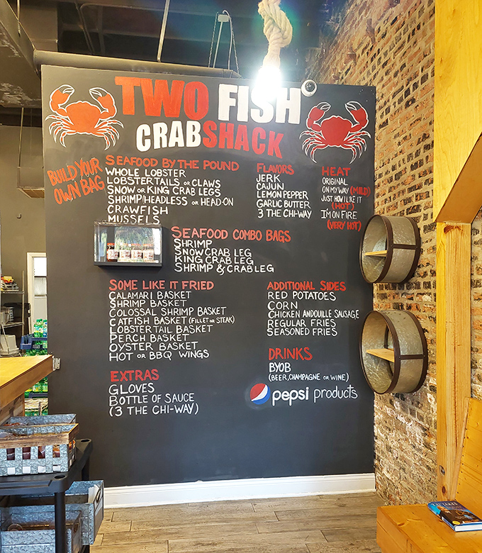 The chalkboard menu &ndash; a treasure map where X marks the spot for seafood gold. Choose your own adventure, but choose wisely.