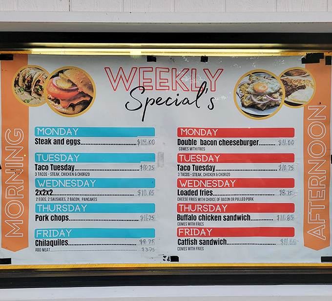 The weekly specials board &ndash; a calendar that measures time not in days, but in opportunities for delicious decisions.
