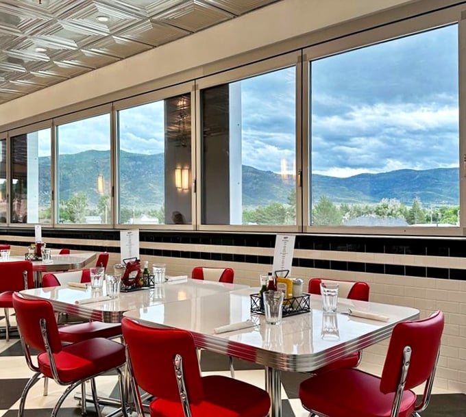 Those mountain views aren't just scenery&mdash;they're dinner companions framed by windows that showcase Utah's natural beauty while you feast on local favorites.