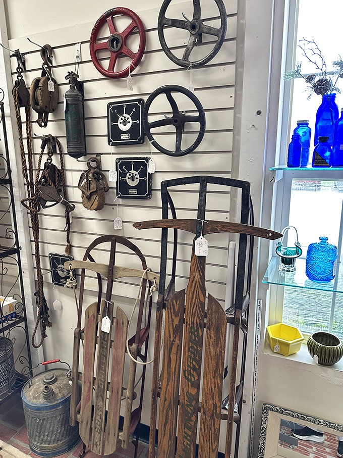 From practical tools to decorative statements, these vintage wheels and sleds represent American ingenuity and craftsmanship at its finest.