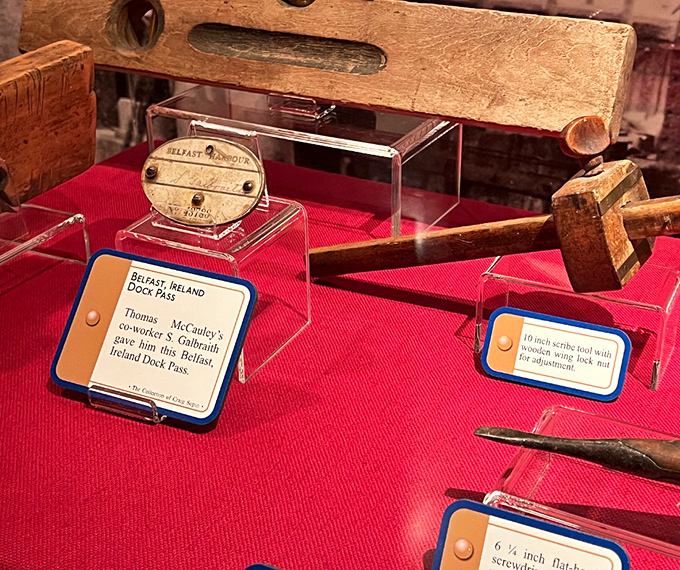 These aren't just tools&mdash;they're the implements that built a legend, each one representing the skilled hands that crafted the "Ship of Dreams."