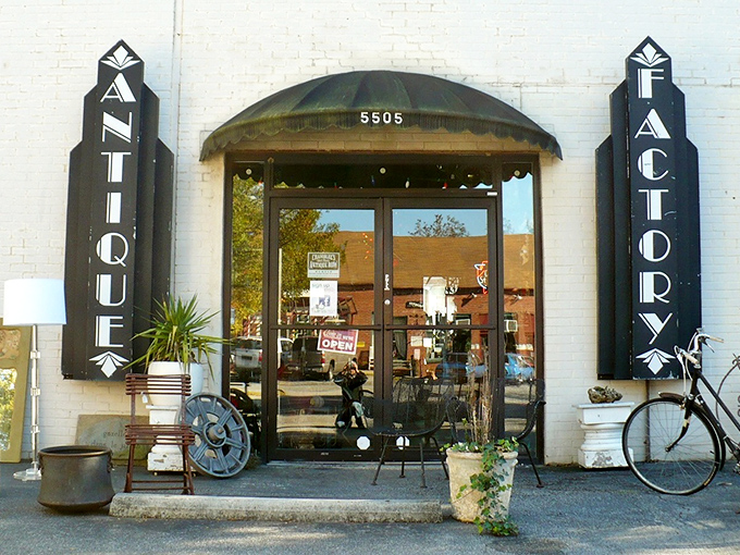 Antique Factory's industrial name belies the warm treasures waiting inside this distinctive building.
