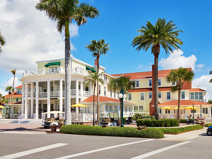 Boca Grande's grand dame hotel stands like a white-columned time machine to Florida's elegant resort era.