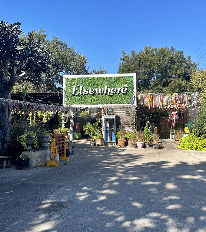 Elsewhere's entrance lives up to its name - step through and leave the ordinary world behind for something wonderfully whimsical.