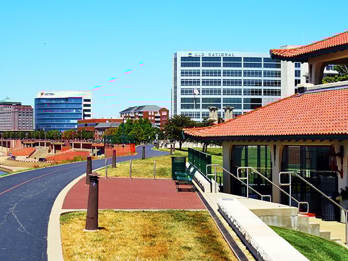 Evansville's riverfront development creates stunning public spaces where families gather and memories are made naturally.
