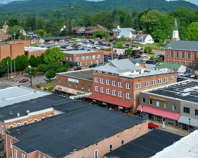 Franklin's courthouse square anchors a community that feels authentically mountain without any artificial tourist veneer.