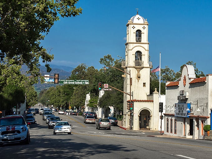 Ojai's Spanish-style architecture basks in the famous California sunshine. No wonder they call this valley magical.