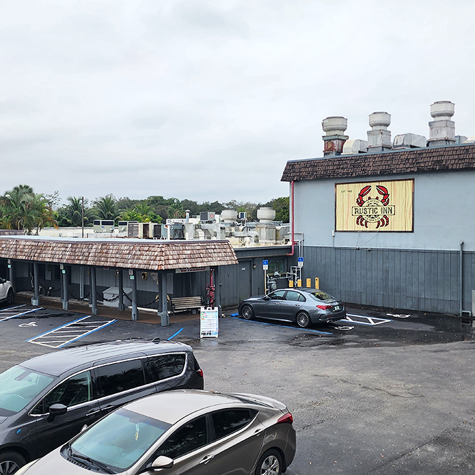 Rustic Inn Crabhouse doesn't need fancy decor when what's inside those doors is garlic crab heaven.