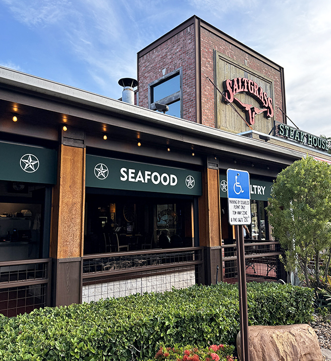 Saltgrass combines rustic charm with theme park proximity&mdash;like finding a cowboy at Disney World who actually knows how to rope a steer.