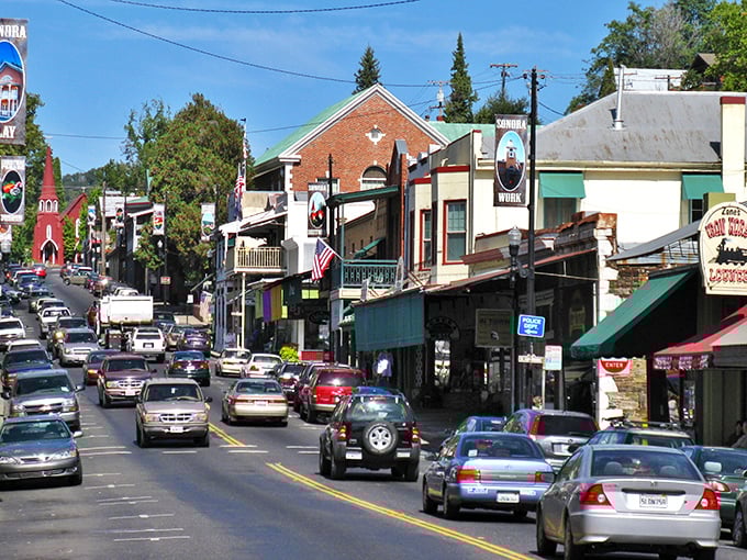 Sonora's gold rush architecture creates a main street that Hollywood wishes it could recreate authentically.