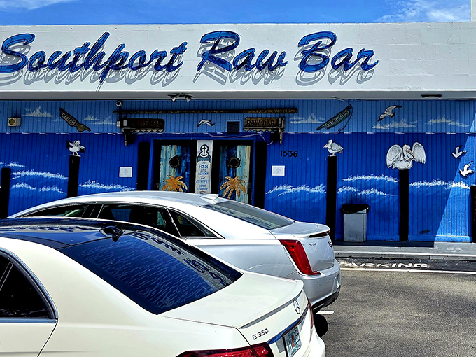 Southport's blue facade has weathered more Florida storms than a weather reporter &ndash; and still serves seafood that makes locals swoon.