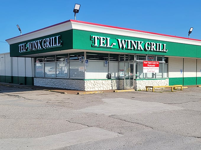 Green and white simplicity that focuses on what matters most - perfectly cooked eggs and friendly service.