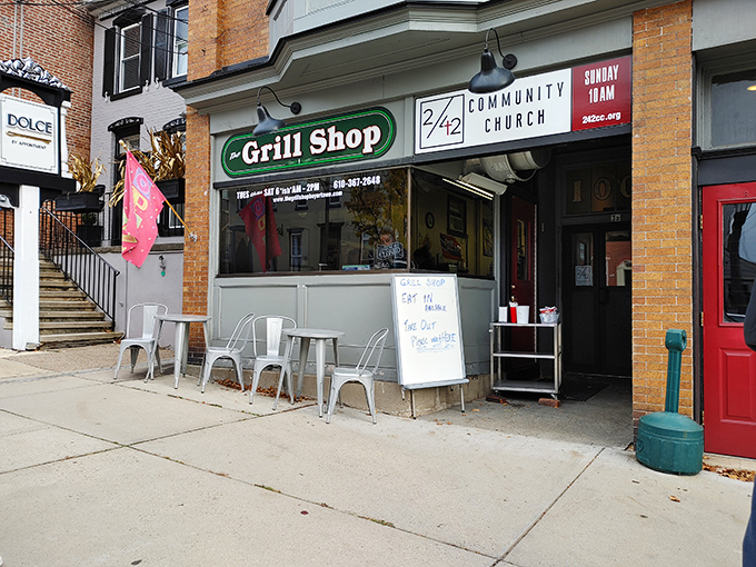 Corner locations in small towns are prime real estate for watching the world go by.